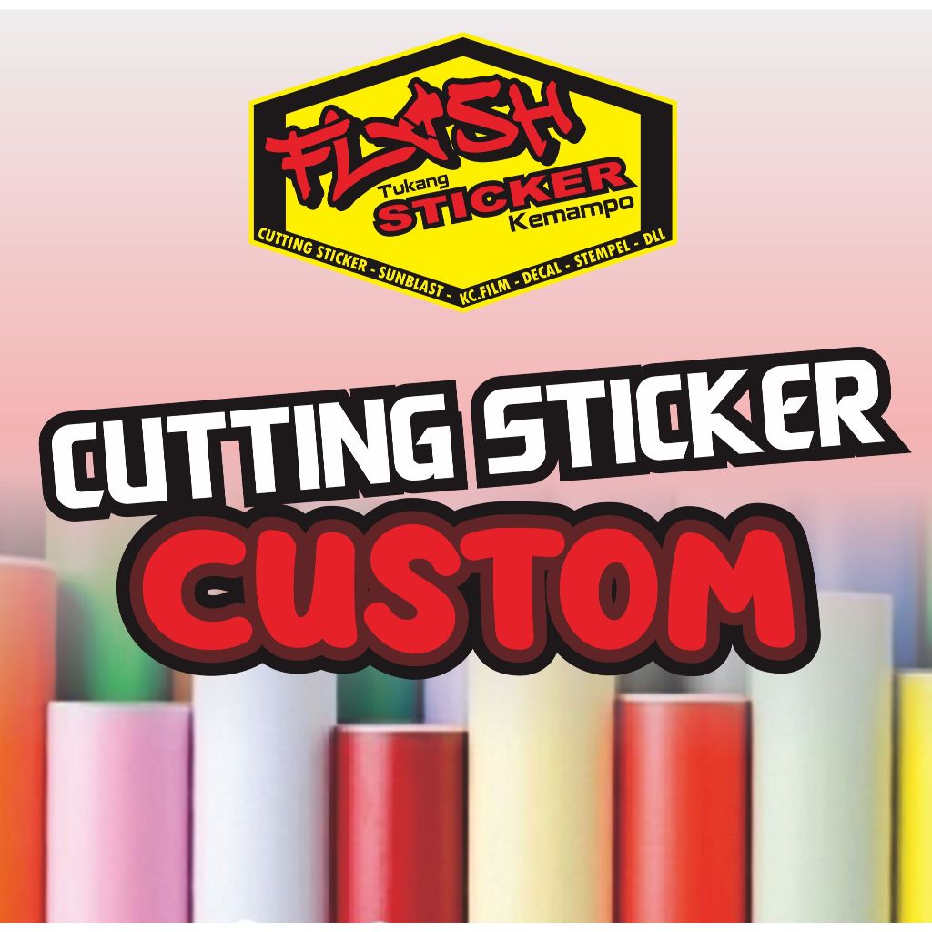 Jual sticker nama / gambar custom, bahan maxdecal | Shopee Indonesia
