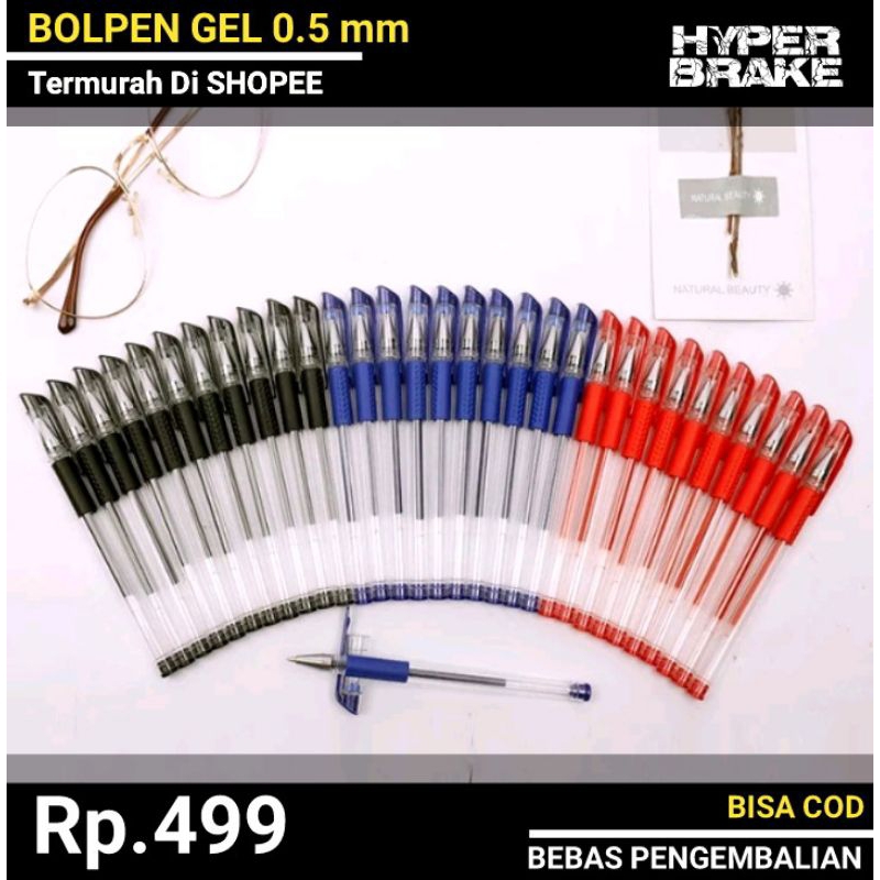 Jual Bolpen GEL 0.5mm murah standard bolpen tinta cair Alat Tulis ...