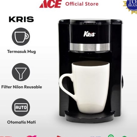 Jual Super Ace Kris 125 Ml Coffee Maker Mesin Pembuat Kopi Peralatan ...
