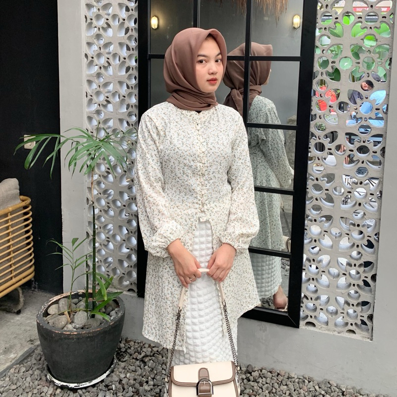 Jual Lilia Tunic Flower Tunik Motif by vitafa | Shopee Indonesia