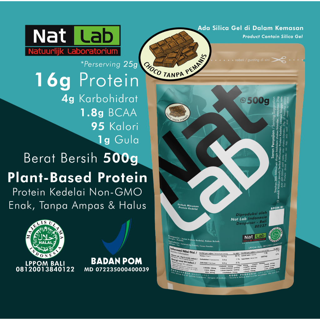 Jual Soy Protein Shake Susu Kedelai Fitness 500g Plant Protein Soya ...