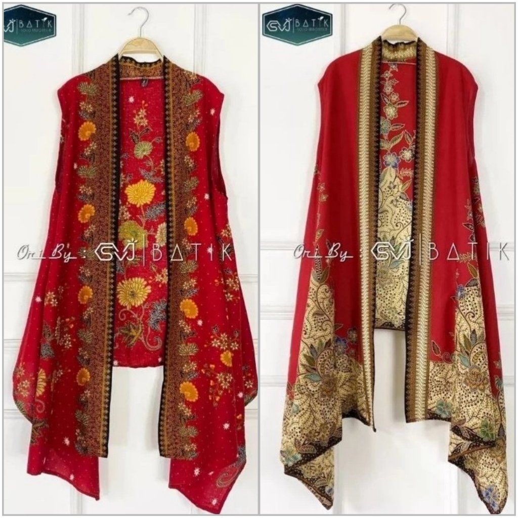 Jual VEST OUTER BATIK CARDIGAN LONGCARDI SERAGAM AGUSTUSAN M L XL XXL 3L 4L | Shopee Indonesia