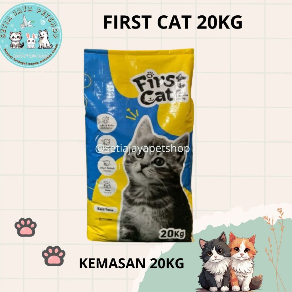 Jual Makanan Kucing - First Cat food kemasan 20kg New!! (Reguler ...
