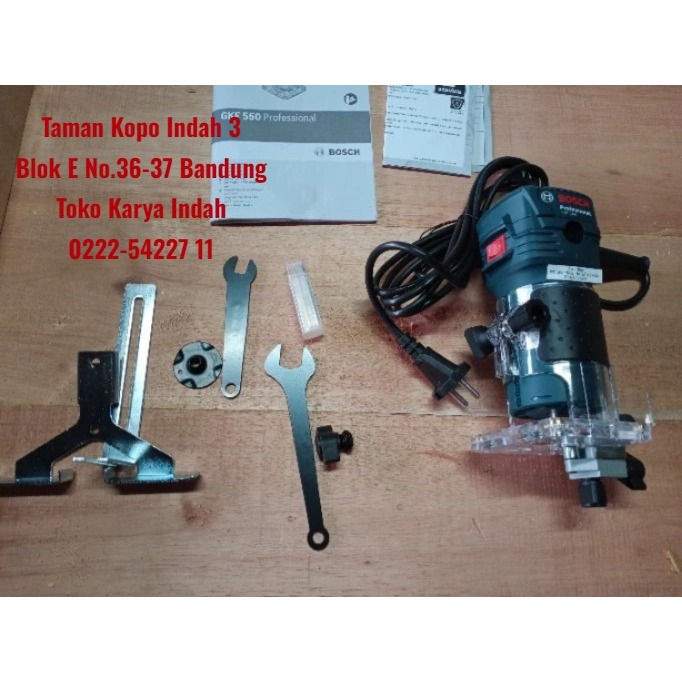 Jual Mesin Profil Kayu GKF550 Bosch GKF 550 1/4" Inch Router Trimmer ...