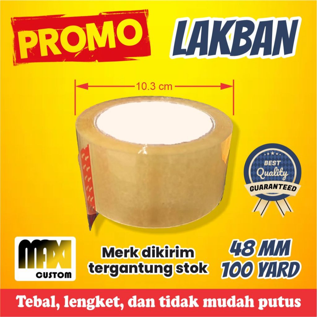 Jual LAKBAN BENING 100 yard 48mm / Lakban Murah (Harga Satuan) | Shopee ...