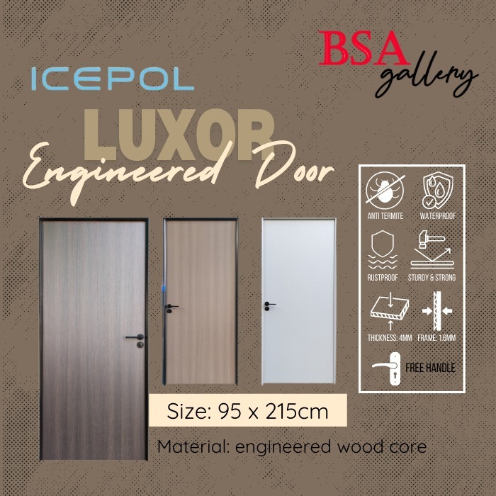 Jual PINTU ICEPOL KAMAR TIDUR / RUANGAN / KANTOR 90X215 CM SOLID ...