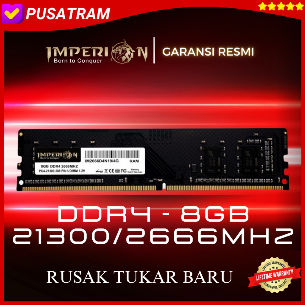 Jual RAM IMPERION DDR4 8GB 2666 MHz PC21300 RAM PC LONGDIMM GARANSI ...