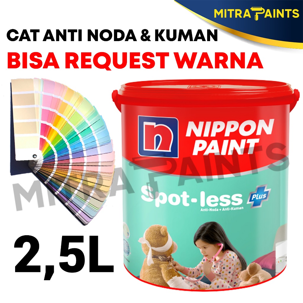 Jual SPOTLESS PLUS 2,5 LITER CAT TEMBOK ANTI NODA BISA REQUEST CUSTOM ...