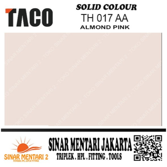Jual TACO HPL SOLID COLOUR TH 017 AA ALMOND PINK | Shopee Indonesia