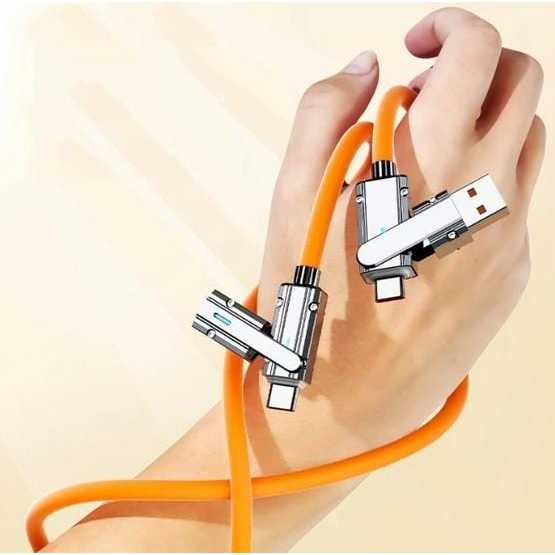 Jual Kabel Fast Charging Cable 120W 4in1 USB for ios USB For Android ...