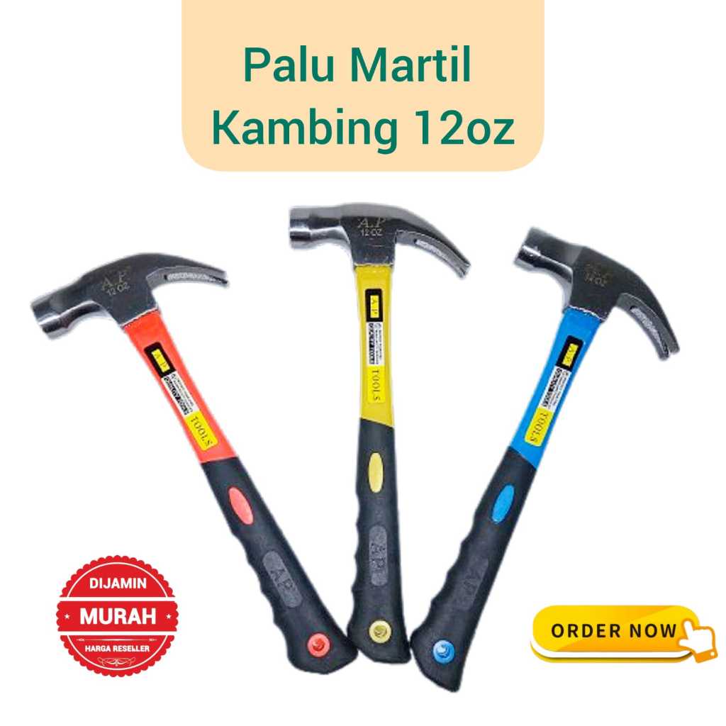 Jual Palu Kambing Hammer 12 oz Martil Cungkir Paku Gagang Fiber Palu ...