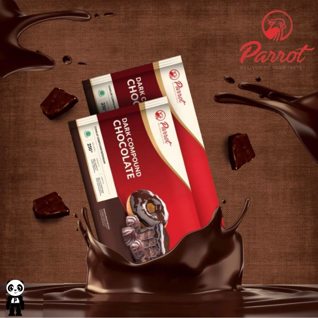 Jual Parrot Dark Compound Chocolate 250g Coklat Coating DCC Cokelat ...