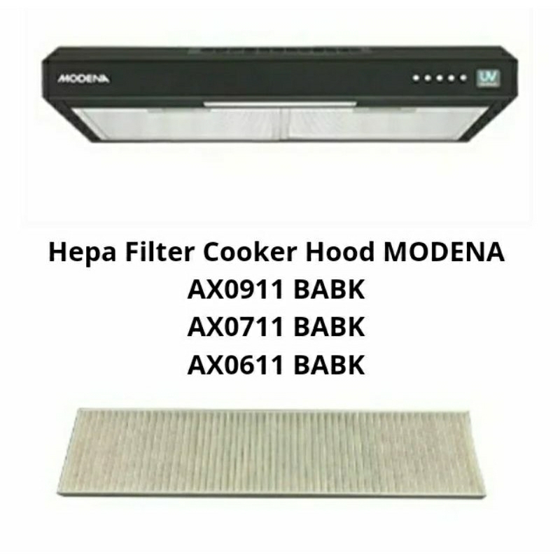 Jual Sparepart Hepa Cotton Filter Utk Cooker Hood Modena AX 0911BABK AX ...