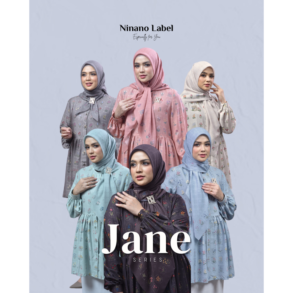 Jual JANE Series / Ninano Label / Hijab segi empat motif voal /Jilbab segi empat motif voal ...
