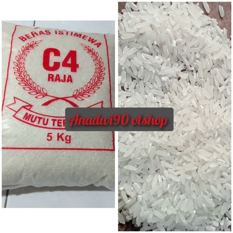 Jual BERAS C4 RAJA PREMIUM KEMASAN 5KG | Shopee Indonesia