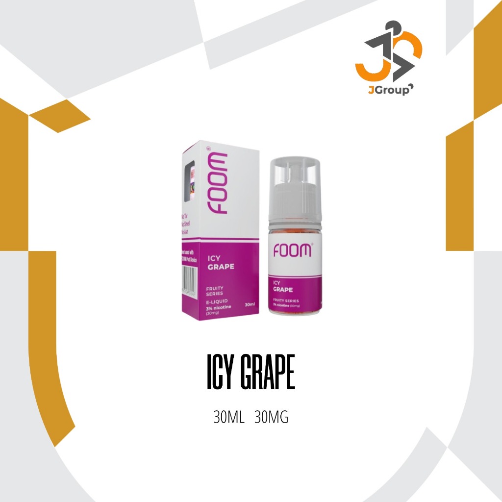 Jual FOOM ICY GRAPE SALT NIC FRUITY SERIES 30ML 30MG BY FOOM E-LIQUID ...