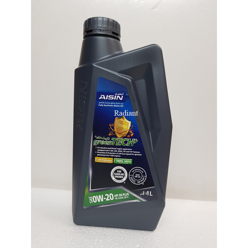 Jual Oli Aisin 0w20 green tech SN+ oli mobil bensin 1 ltr | Shopee ...