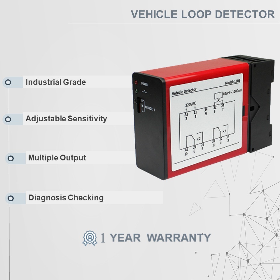 Jual Vehicle Loop Detector Merah 220V VLD Single, Metal Sensor Parkir ...