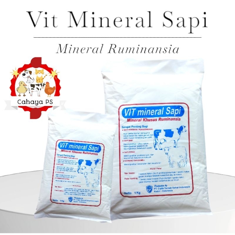 Jual Vit Mineral Sapi 1Kg | Premix Mineral untuk Penggemukan Sapi ...