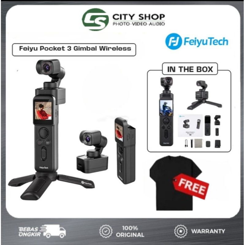 Jual FEIYUTECH FEIYU POCKET 3 SMART COMPACT CAMERA KIT 4K 6-AXIS ...