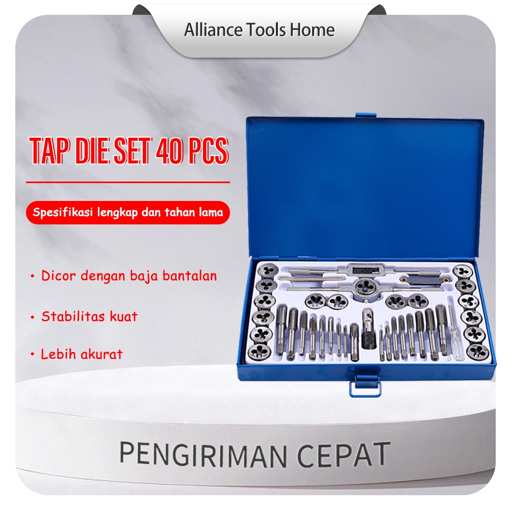 Jual TAP AND DIES Tap Die Set 40pcs ALAT SENAI DAN TAP ULIR BAUT ...