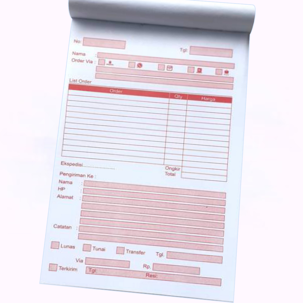 Jual Buku List Order/Buku List Order Olshop/List Order Online Shop ...