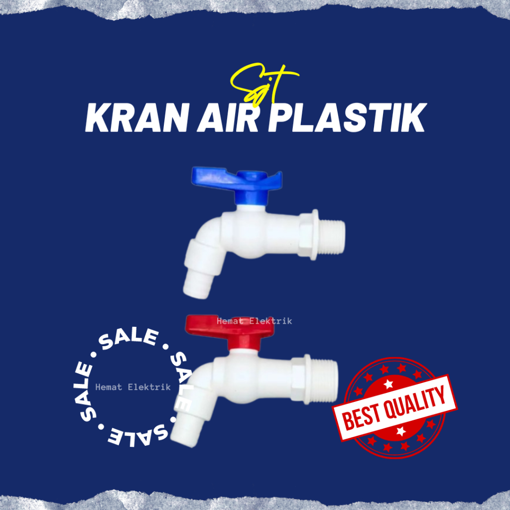 Jual Kran Air Plastik PVC 3/4 Inch Keran Taman Tembok 3/4" Kamar Mandi ...
