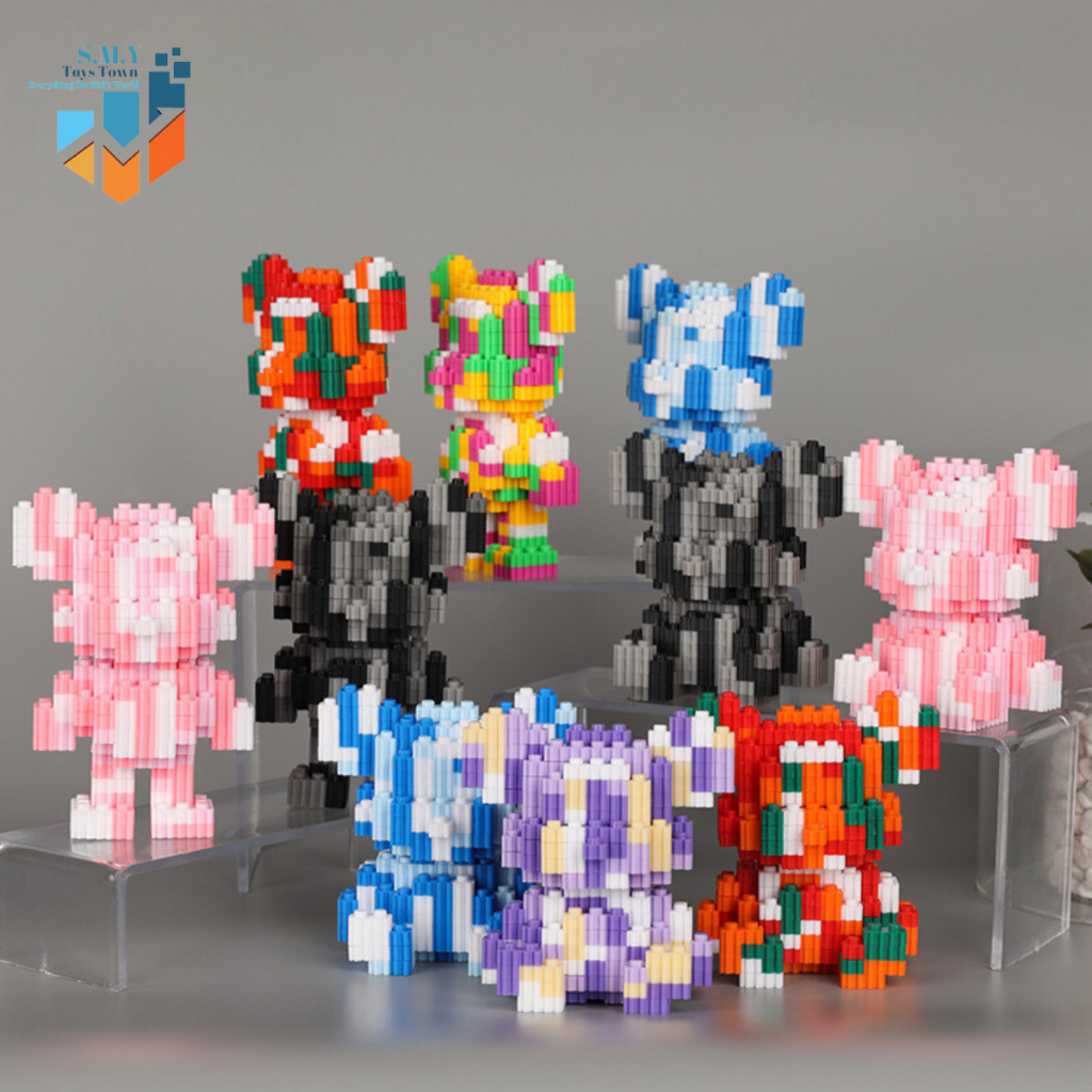 Jual SMY Toystown Nano Blocks Violent Bear Mini 3D Model, Mainan Blok ...