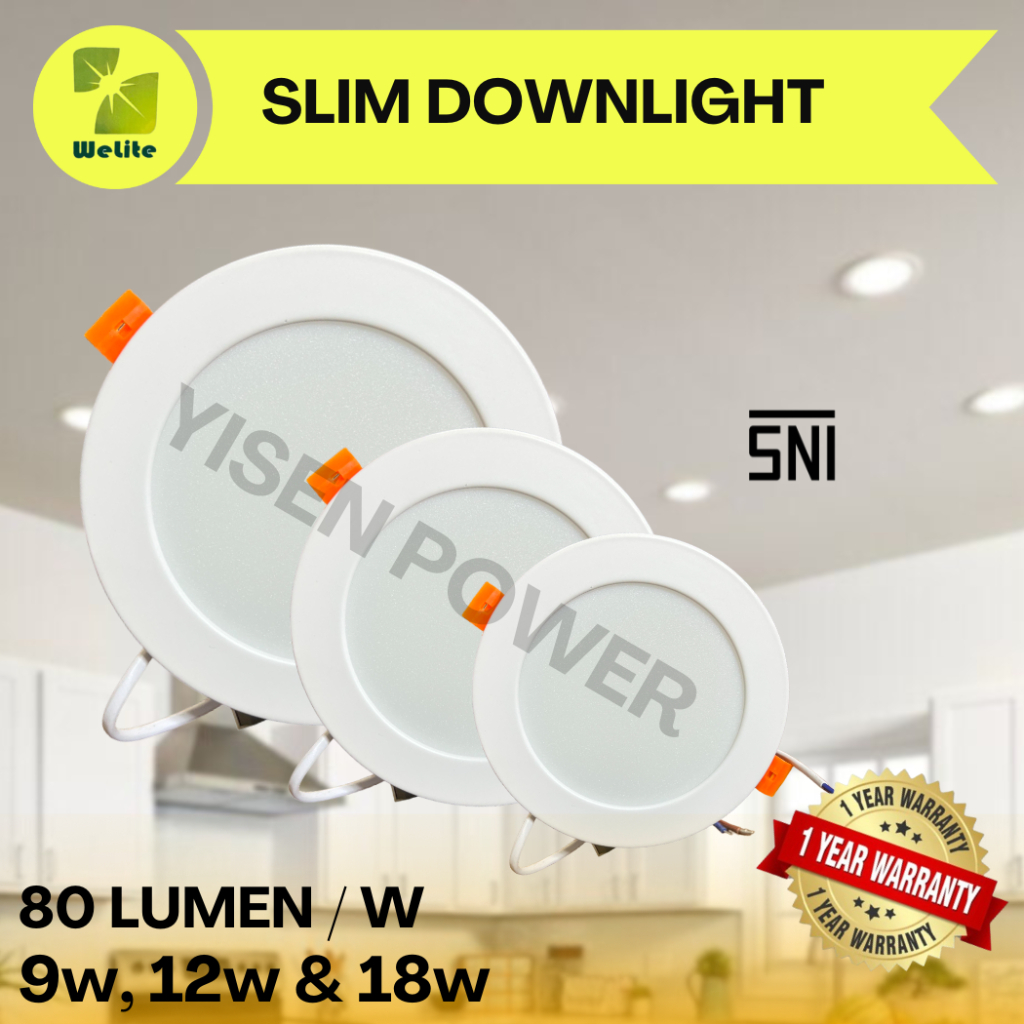Jual Lampu Downlight LED Slim plafond inbow lampu LED Panel 9W 12W 18W ...