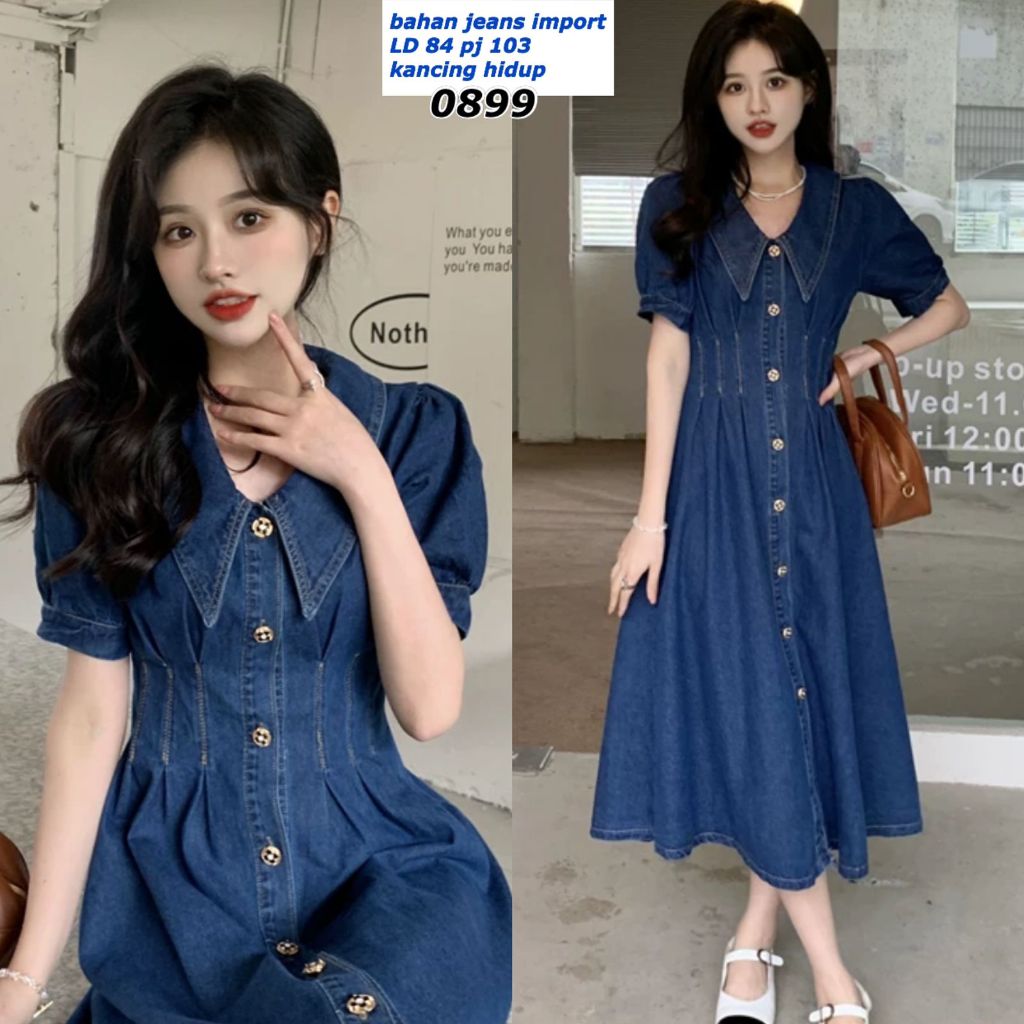 Jual DAFASHIONSHOP / Dress Jeans / Dress Fashion Cewek / Dress Korea ...