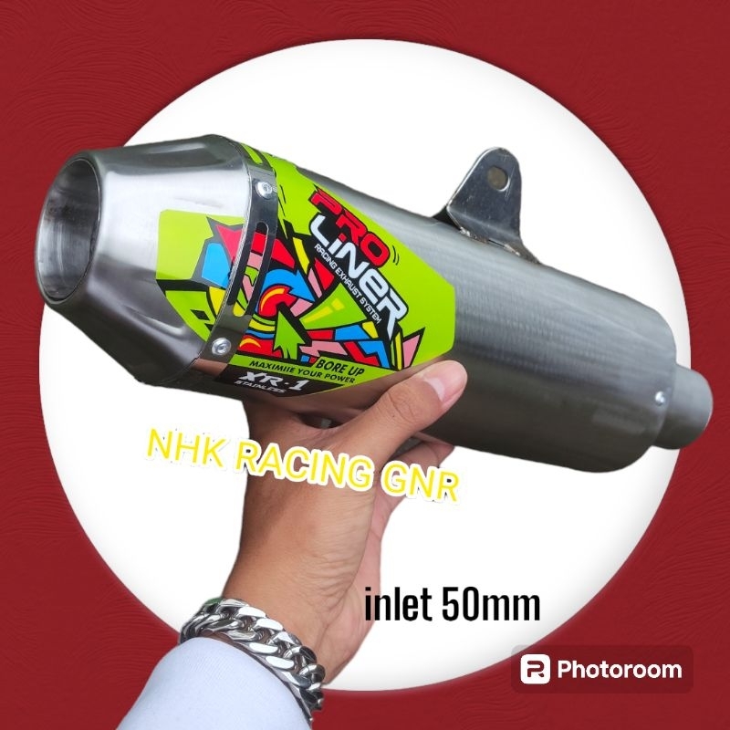 Jual Silincer knalpot pro liner gp 7 bore up inlet 50mm buat klx crf wr ...
