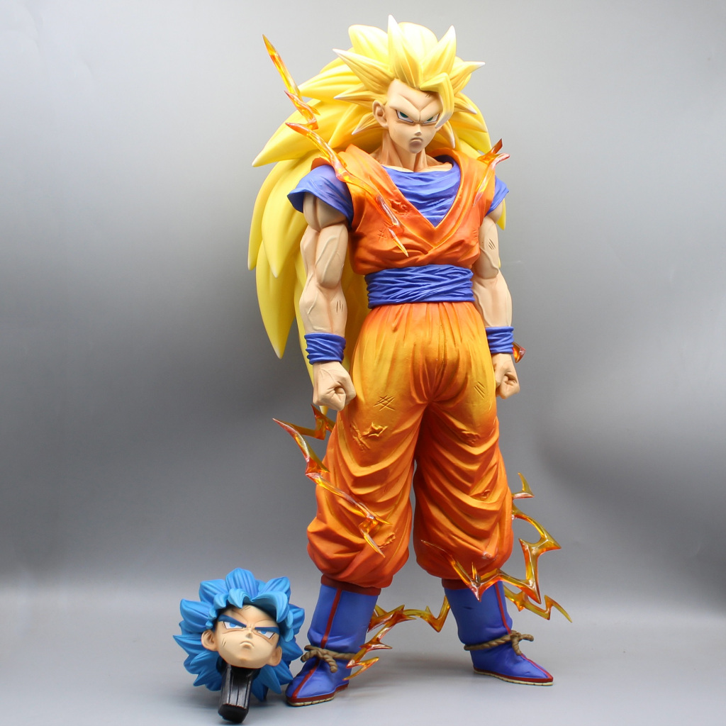 Jual [ Foto Asli ] Statue Dragon Ball Goku Super Saiya 3 dan GOD Jumbo ...