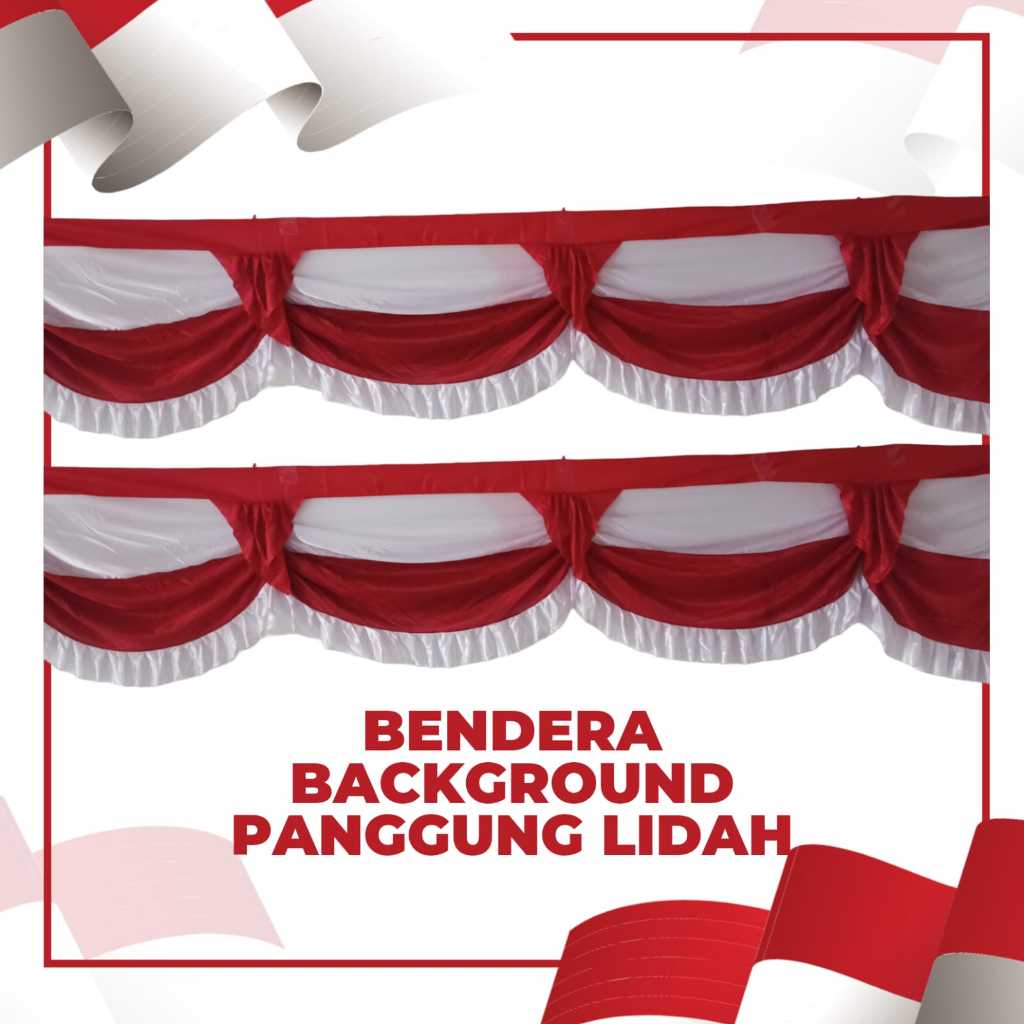 Jual Bendera Merah Putih Panjang Background Garuda Background Karet ...
