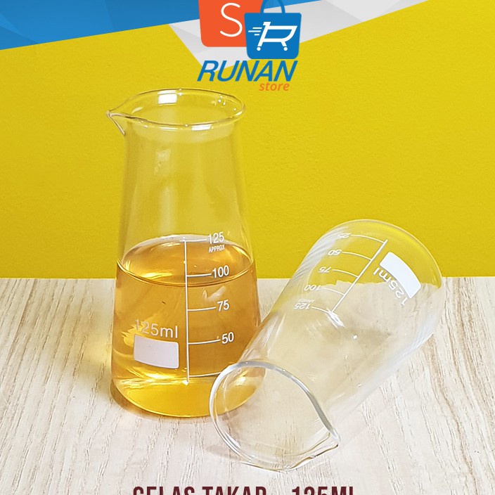 Jual Terlaris Gelas Takar 125 ml Beaker Glass Lab Measuring Gelas Ukur ...