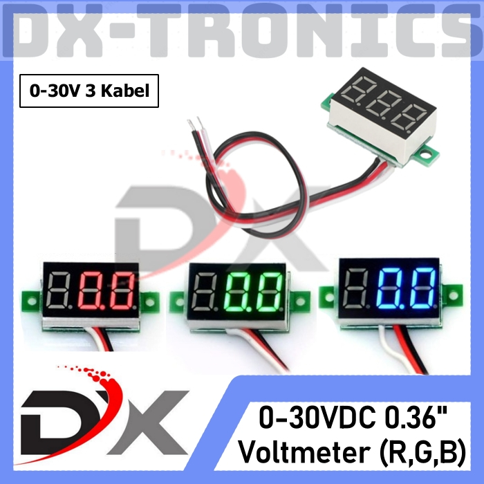 Jual DC 0V - 30V Mini Voltmeter 0.36" Digital Volt Meter 3 Kabel 0-30v | Shopee Indonesia