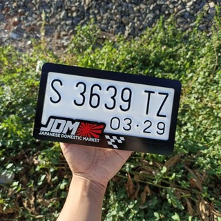 Jual (FRAME + PLAT) Plat Nomor Motor Frame JDM Variasi Baut Tanam ...