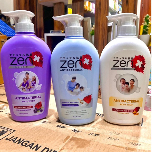 Jual Zen Antibacterial Body Wash | Zen Sabun Cair 480ML Botol Pump | Shopee Indonesia