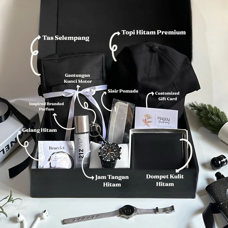 Jual Kadodibox (SPECIAL) Kado Cowok Bermafaat Ulang Tahun Aesthetic Box Hampers Anniversary ...