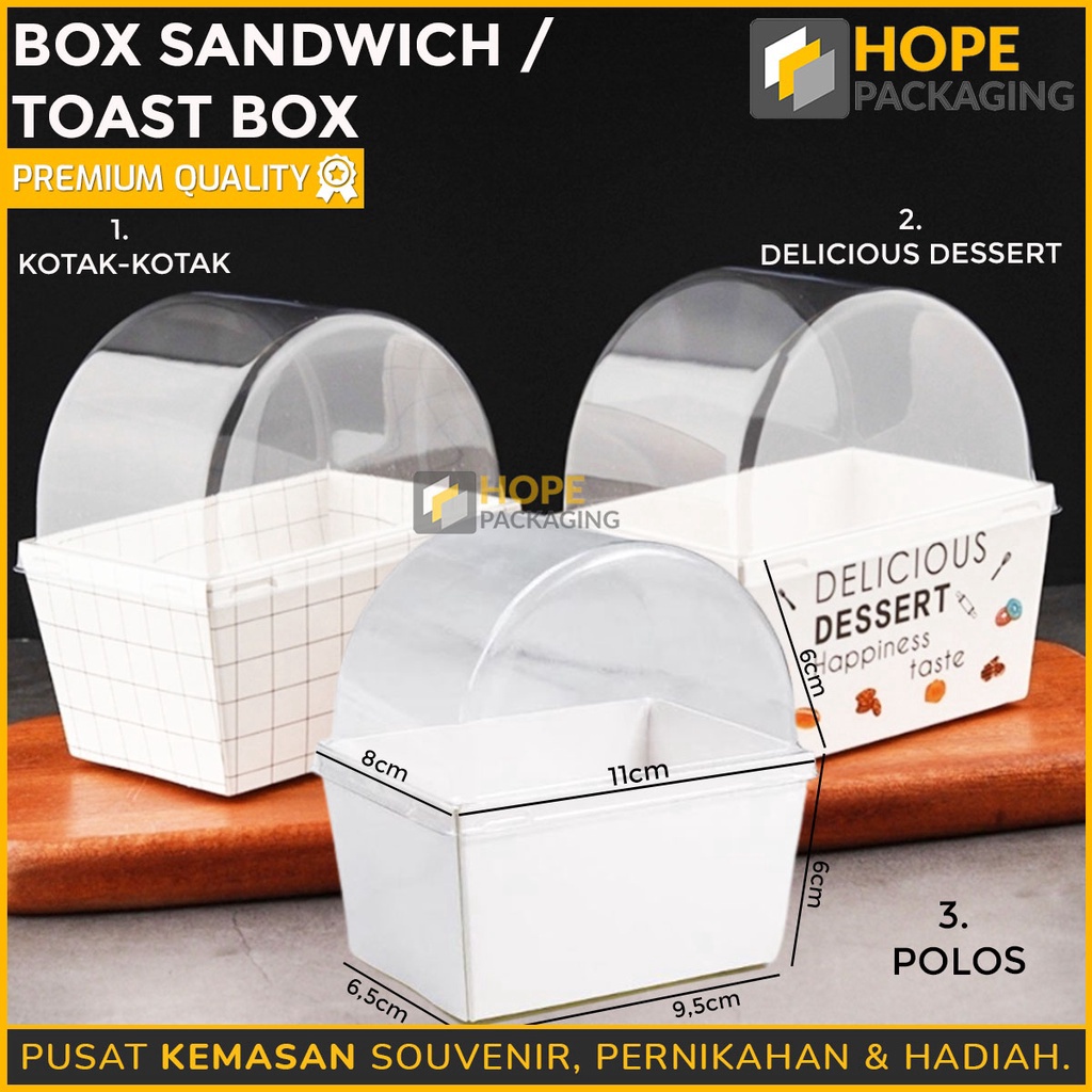 Jual DAHSYAT Harga 3 Pcs Box Sandwich Toast Boxbox kue Kotak kue ...