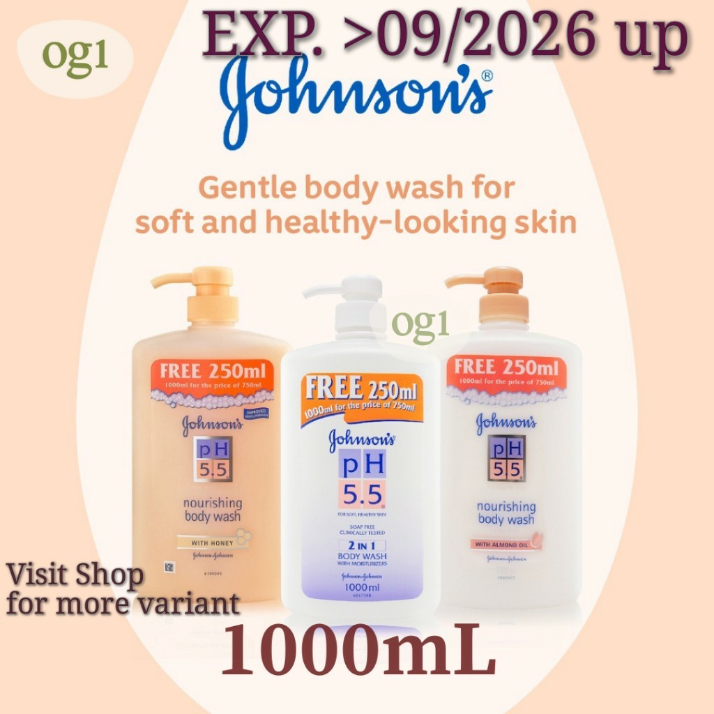 Jual Johnson & Johnson's pH 5.5 Soap Free Body Wash 1000mL 1L | Shopee ...