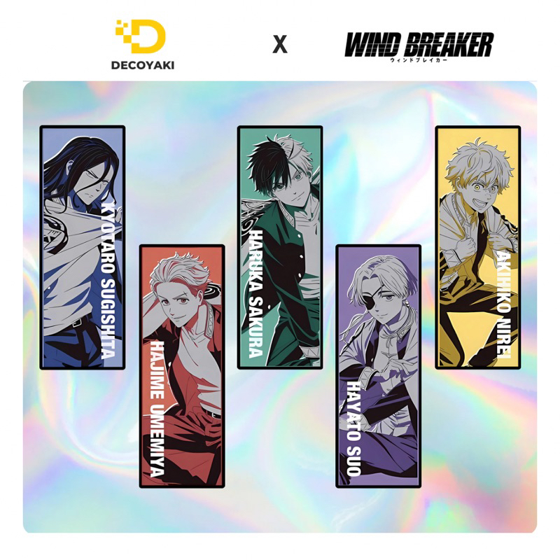 Jual Sticker Slap Hologram Anime Wind Breaker One Color, Stiker ...