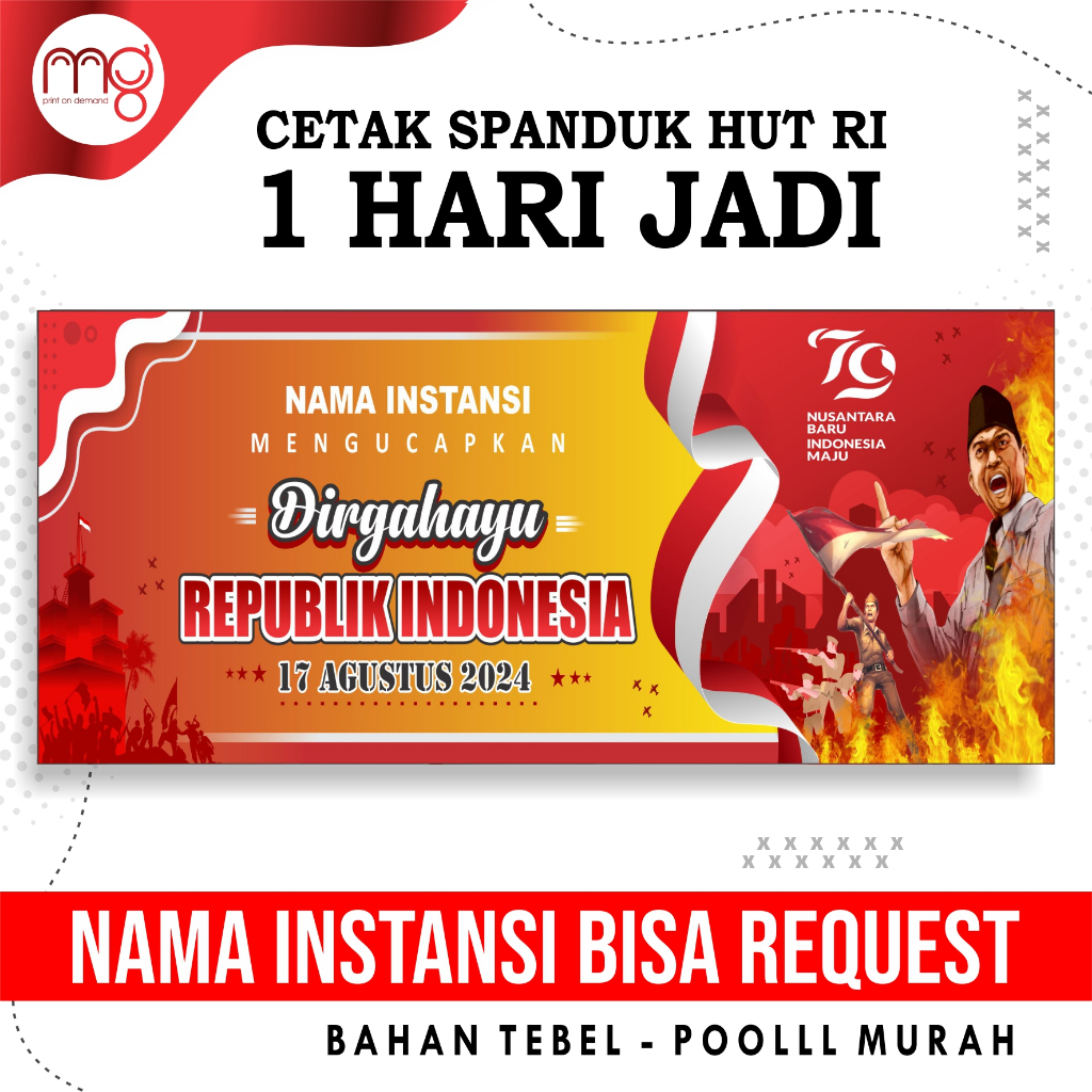 Jual Baliho kemerdekaan RI - Banner Dirgahayu Republik Indonesia ke -79- Spanduk HUT RI | Shopee ...
