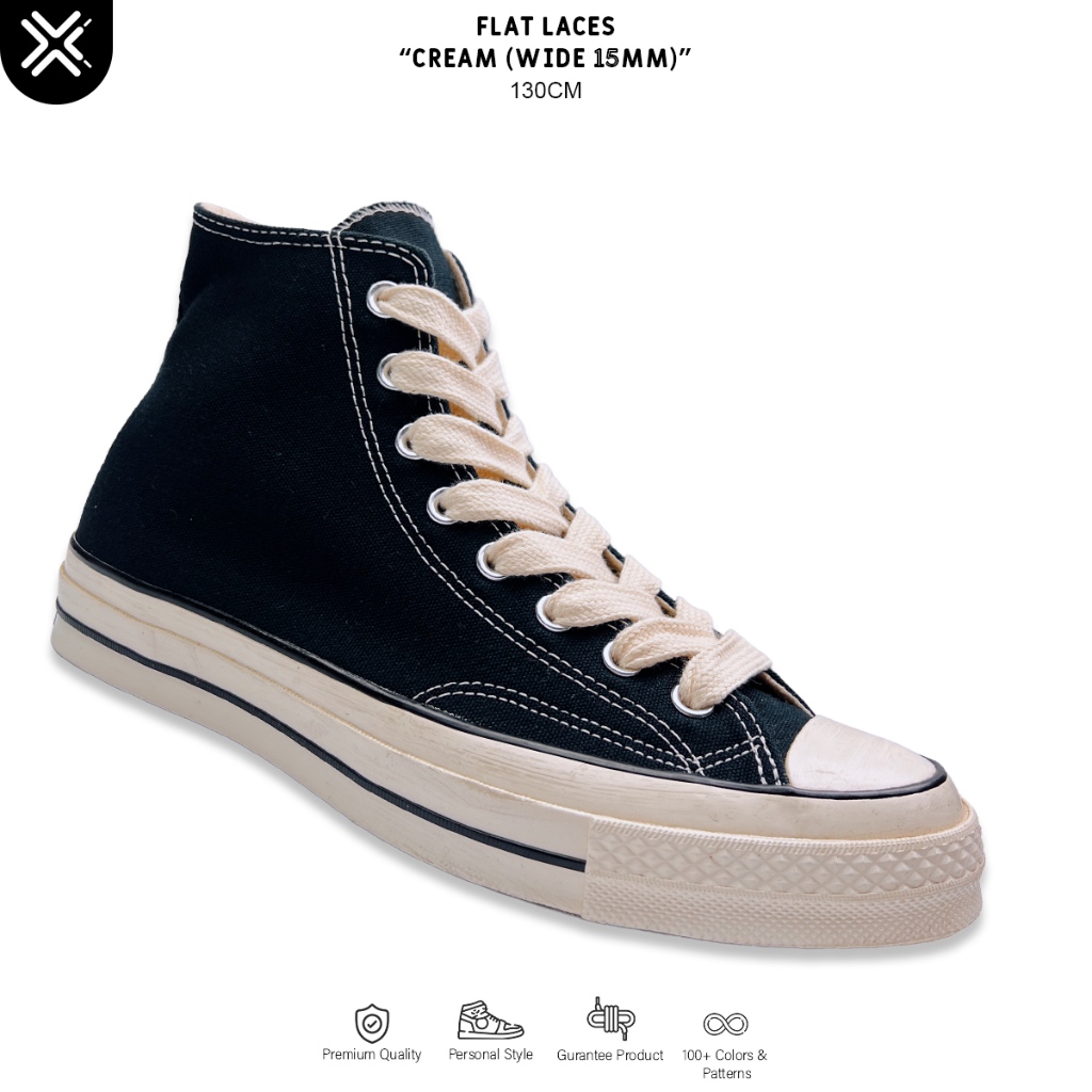Jual TALI SEPATU CONVERSE 70S BROKEN WHITE (FLAT LACES) | PREMIUM ...