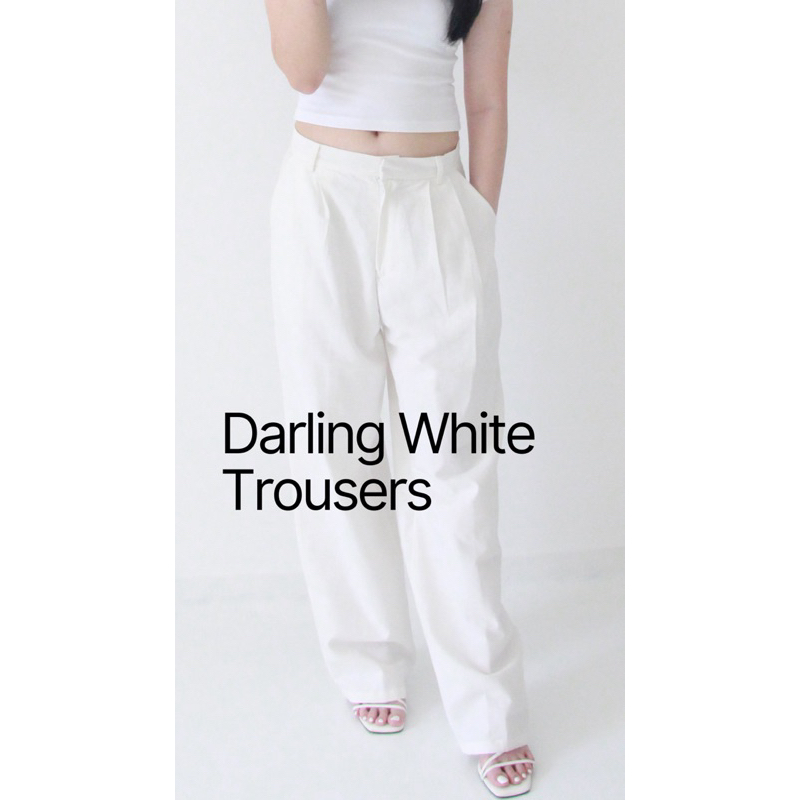 Jual Darling Linen Pants - Highwaisted Baggy Everyday Pants - Loud on ...