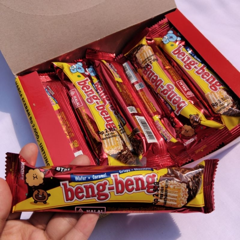Jual BENG BENG BOX COKELAT CARAMEL WAFER 1 BOX ISI 17 PCS | Shopee ...