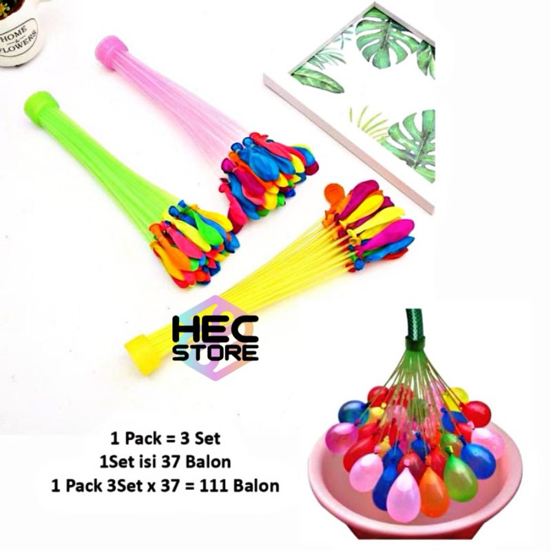 Jual BALON AIR 1 PACK ISI 111 PCS MAGIC BUNCH WATER BALLOON | WATER ...
