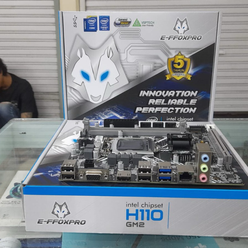 Jual MOTHERBOARD EFFOXPRO H110 LGA 1151 GEN 6-9 | Shopee Indonesia