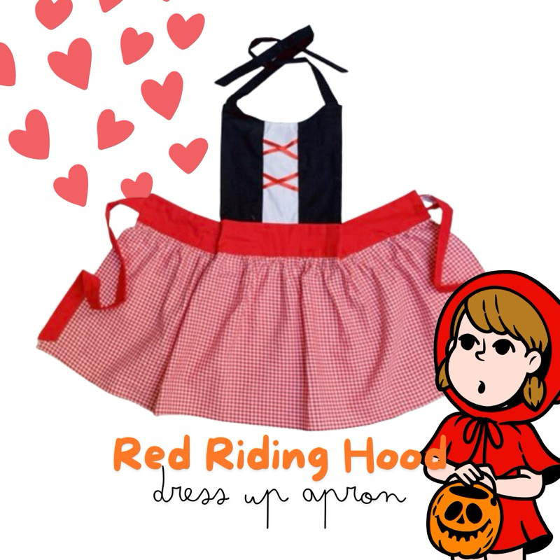 Jual Dress Up Apron Little Red Riding Hood Inspired Apron Celemek ...