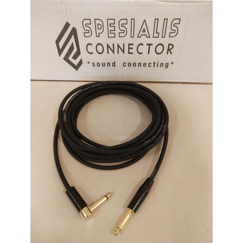 Jual kabel gitar/kabel gitar L to lurus silent original 5 meter - Hitam ...