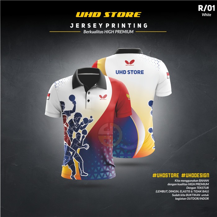 Jual jersey baju kaos pingpong olahraga tenis meja FREE EDITING DESIGN ...